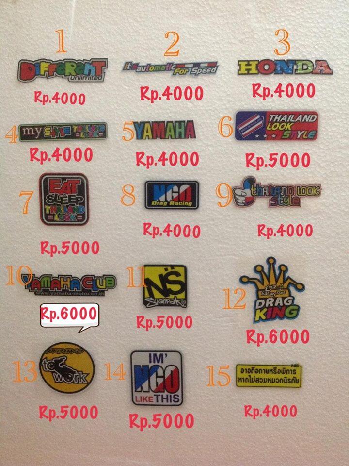 Jual Sticker Thailand Look Style, jdm, dll | KASKUS
