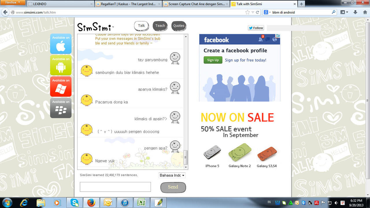 Screen Capture Chat Ane dengan Simi.(Simi ternyata KASKUSER GAN) | KASKUS