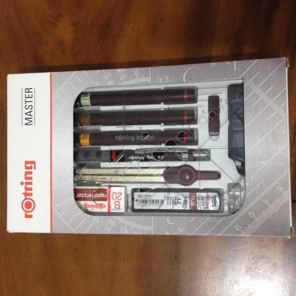 Terjual Jual rotring master isograph dan penggaris rotring segitiga ...