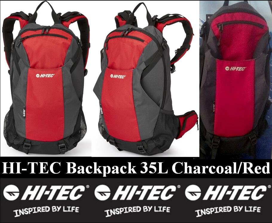 Terjual HI-TEC Backpack 35L Charcoal/Red GARANSI 1000% ORIGINAL | KASKUS