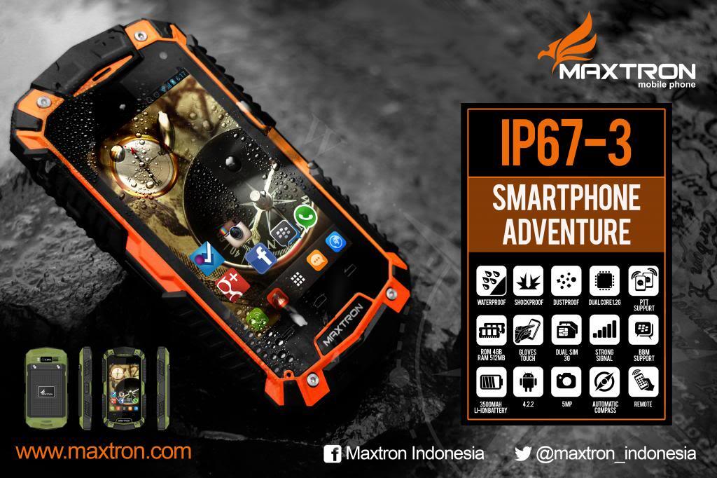 Jual HP ANDROID OUTDOOR - Maxtron IP67-3 (ANTI AIR, TAHAN BANTING ...