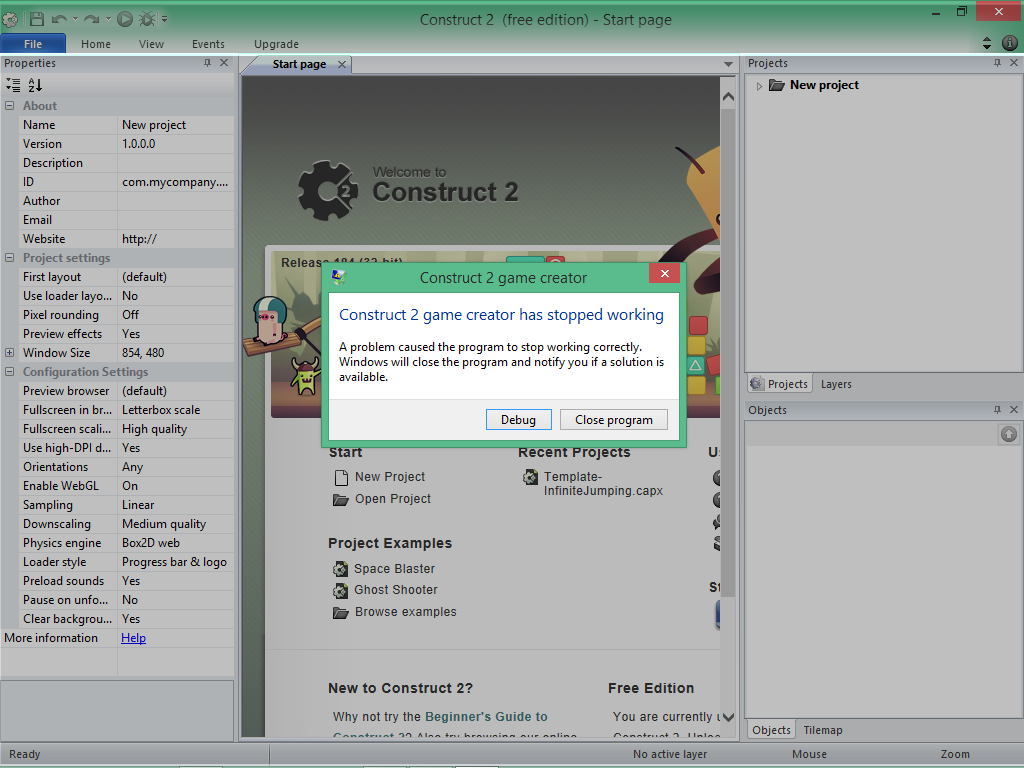 [HELP] Error Construct 2 HELP !! | KASKUS