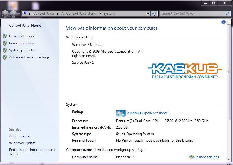 Cara Merubah Logo windows di System Properties | KASKUS