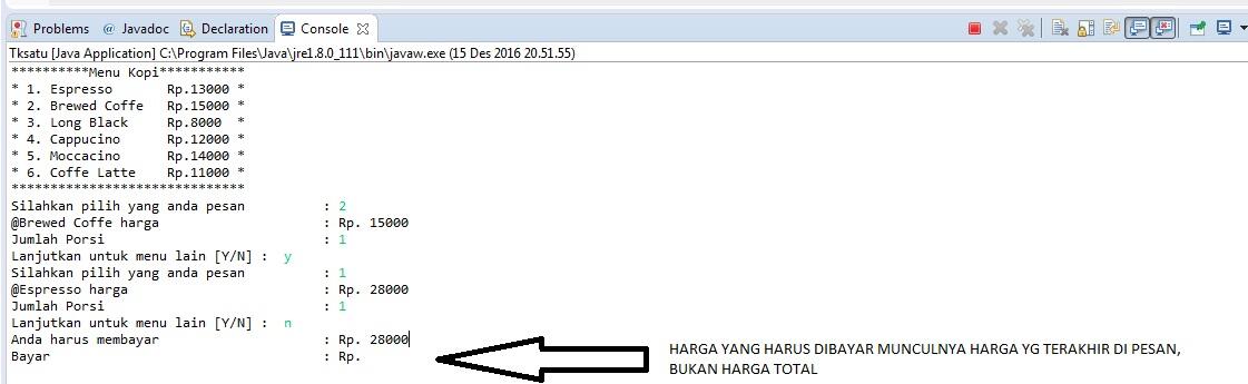 [ask java] program kasir sederhana | KASKUS