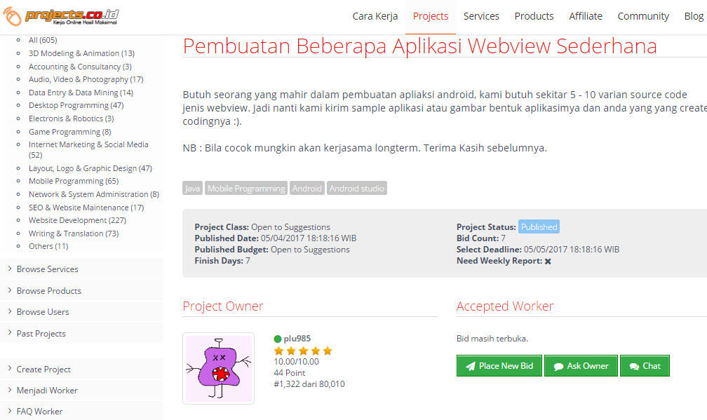[FREELANCE] Pembuatan Beberapa Aplikasi Webview Sederhana | KASKUS