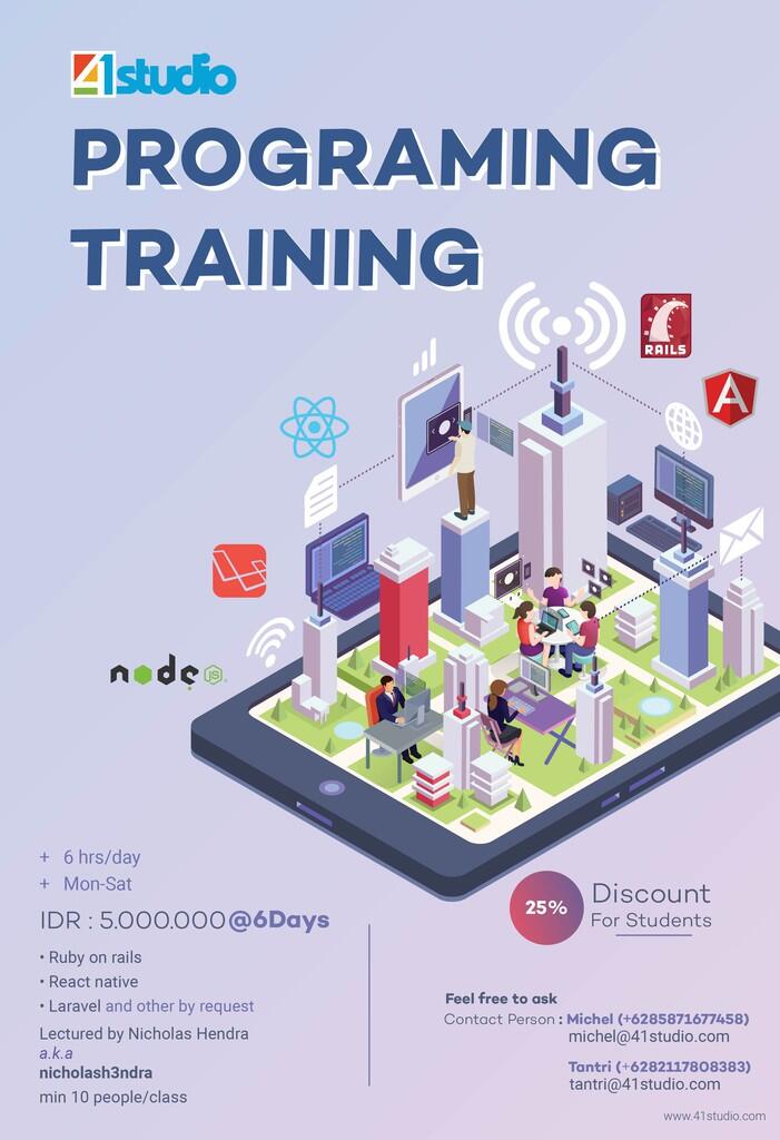 Training/Kursus Pemrograman Ruby on Rails - 41studio. | KASKUS