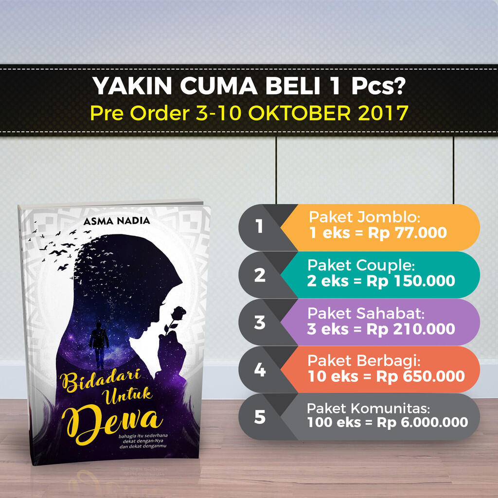 Novel Terbaru Asma Nadia berjudul Bidadari Untuk Dewa | KASKUS