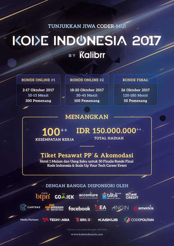 Kode Indonesia 2017: Kompetisi code-for career terbesar di Indonesia ...