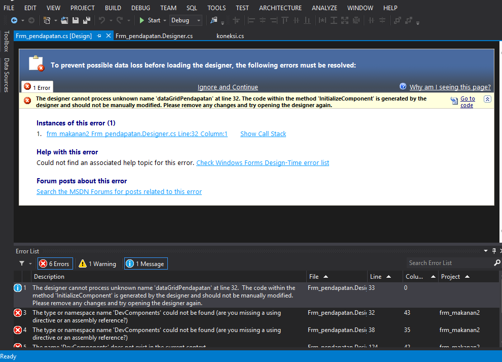 Toolbox tidak muncul di Visual Studio | KASKUS