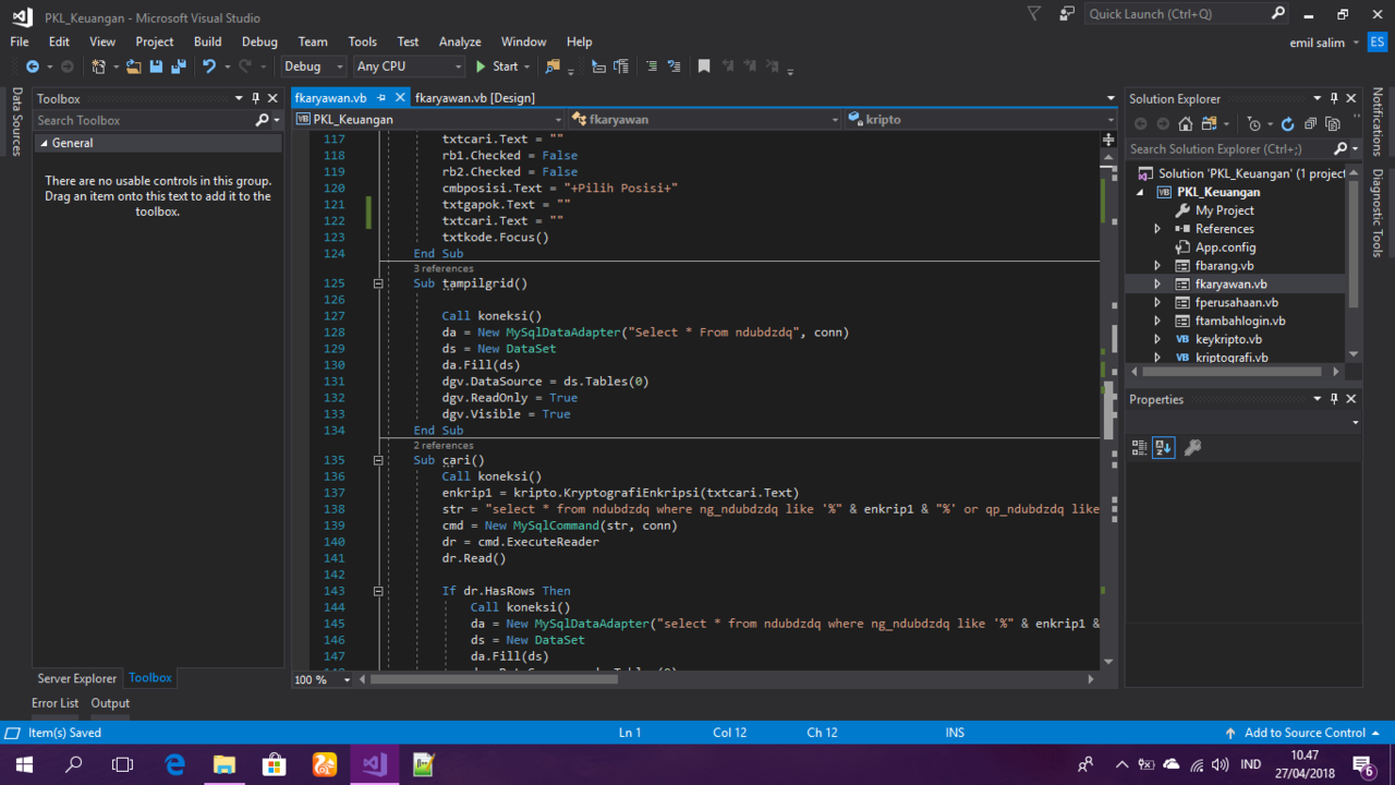 Dekripsi Data Di Database Mysql Ke Datagridview Kaskus