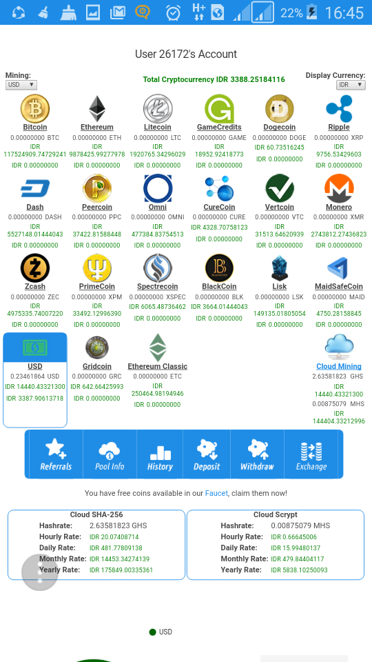 FREE MULTICOIN CLOUD MINING | KASKUS