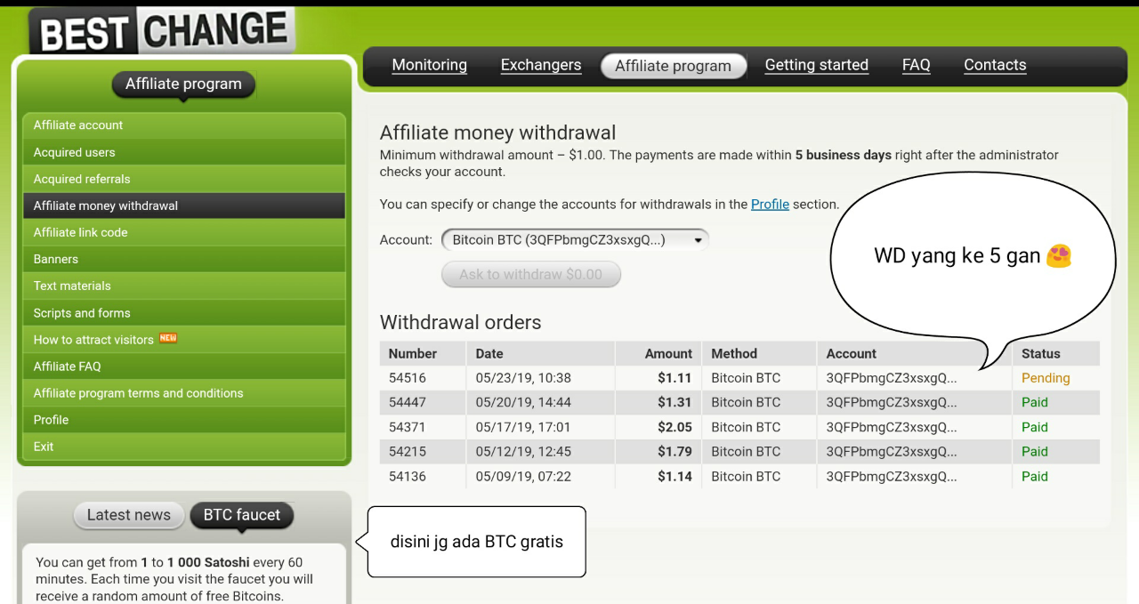 Bukti Withdraw Ke 5 Dari BESTCHANGE | KASKUS