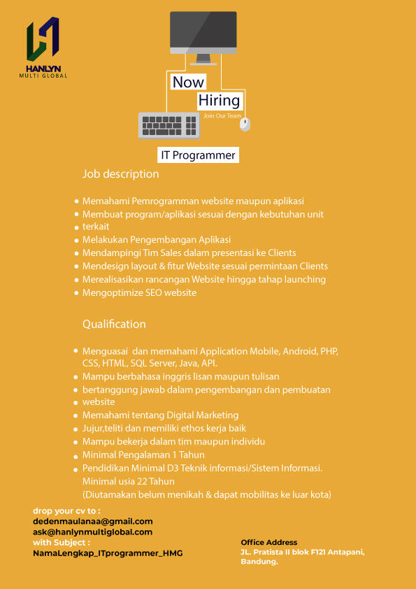 Loker Programmer (Khusus Bandung) | KASKUS