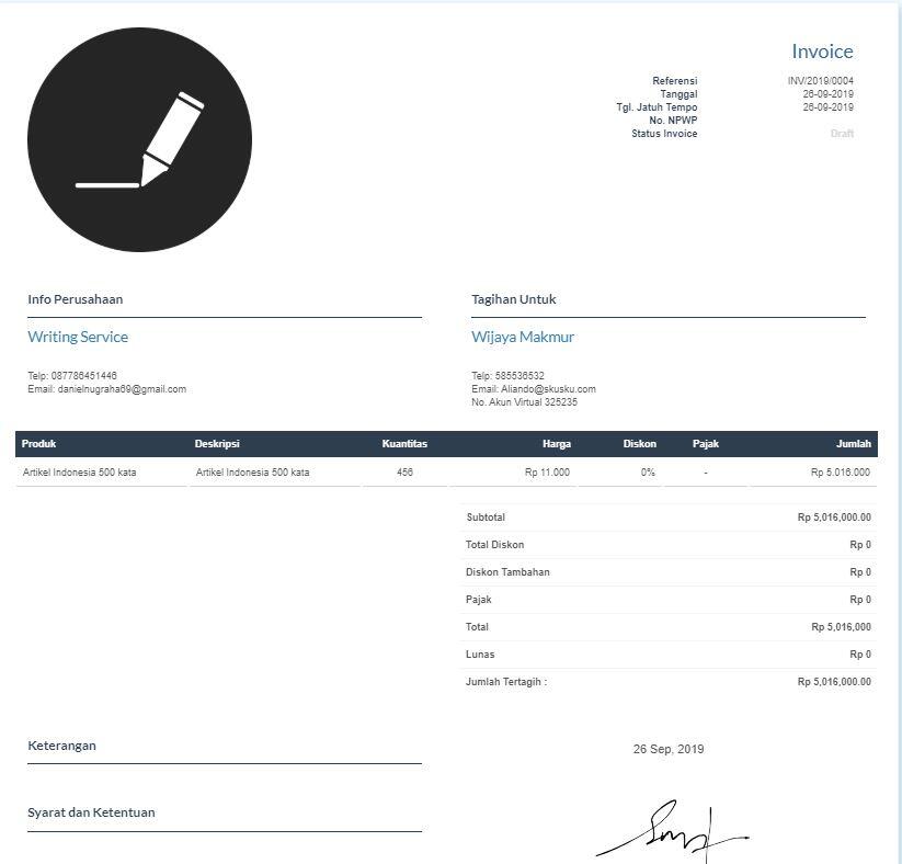 Freelancer, ini contoh invoice perseorangan ke perusahaan yang paling ... Freelancer, ini contoh invoice perseorangan ke perusahaan yang paling ...