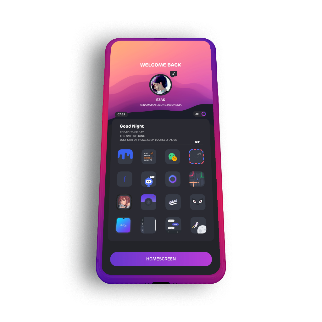 SETUP ANDROID JUNI 2020 || Dark Mode Minimalis Homescreen Setup | KASKUS