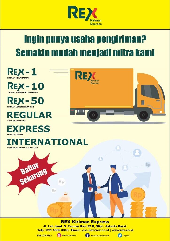 Peluang usaha kemitraan jasa pengiriman Rex Kiriman Express | KASKUS
