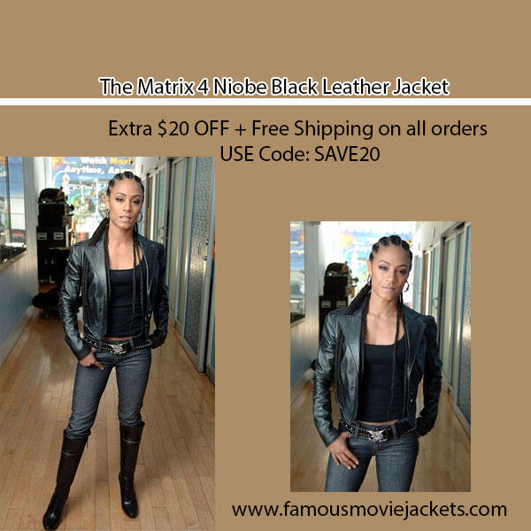The Matrix 4 Niobe Black Leather Jacket | KASKUS