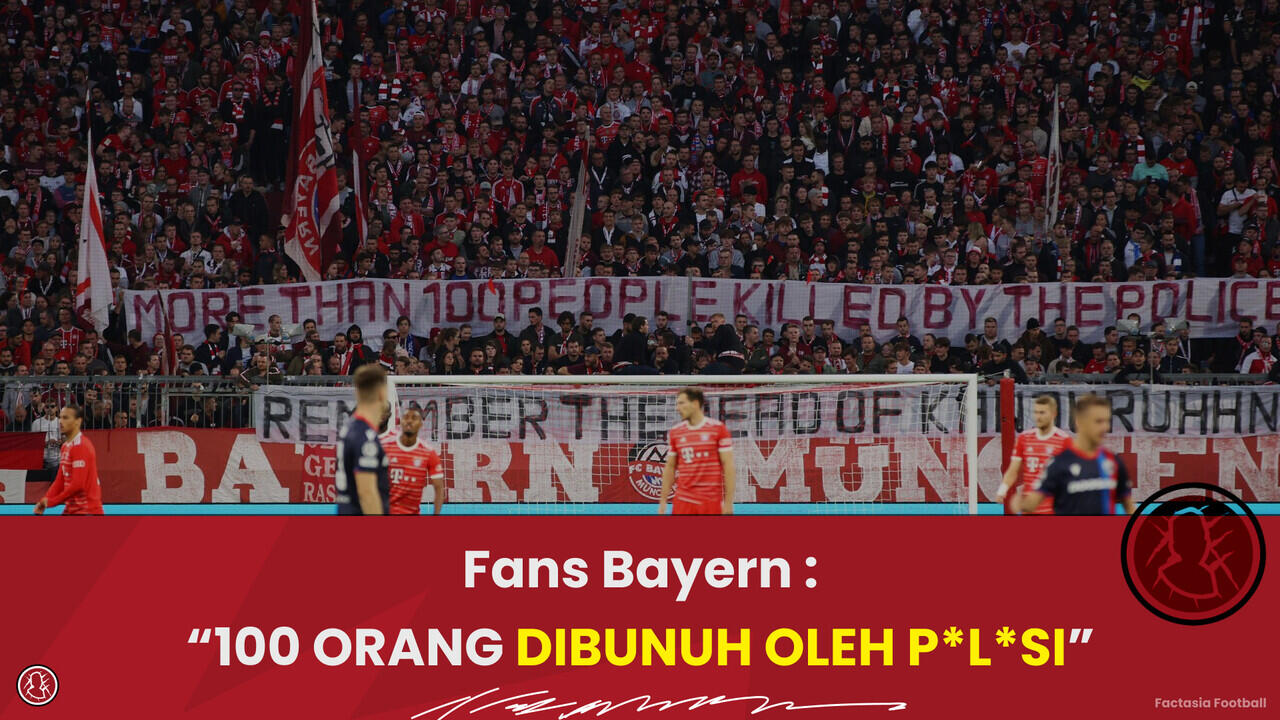 Fans Bayern Bentangkan Spanduk: 100 Orang Terbunuh Karena P*L*SI | KASKUS