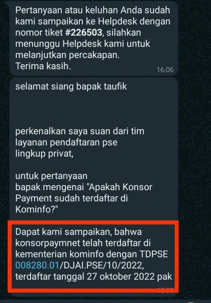 Bisnis Konsor Payment Viral Legalitas Kominfo sudah keluar | KASKUS