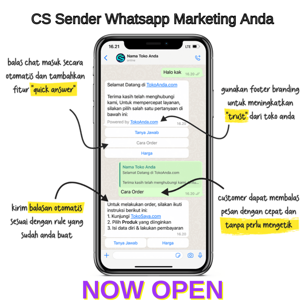 🔊 *Kirim pesan promosi dan Balas Pesan Otomatis Tanpa Perlu Customer ...