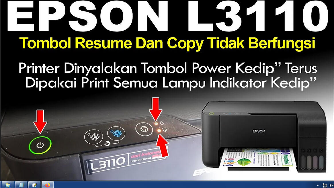 Penyebab Printer Epson L3110 Tombol Scan Copy Macet Kedip Kedip | KASKUS