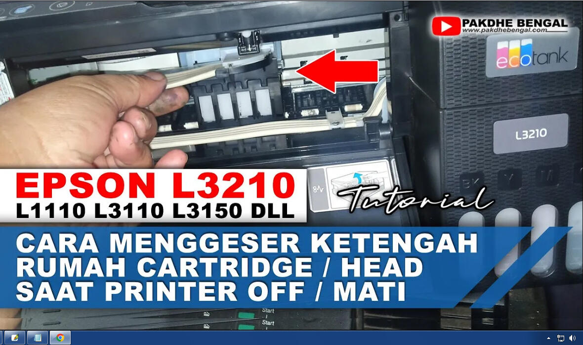 Cara Menggeser Ketengah Rumah Head Catridge Printer Epson L3210 L1110 L3110 | KASKUS