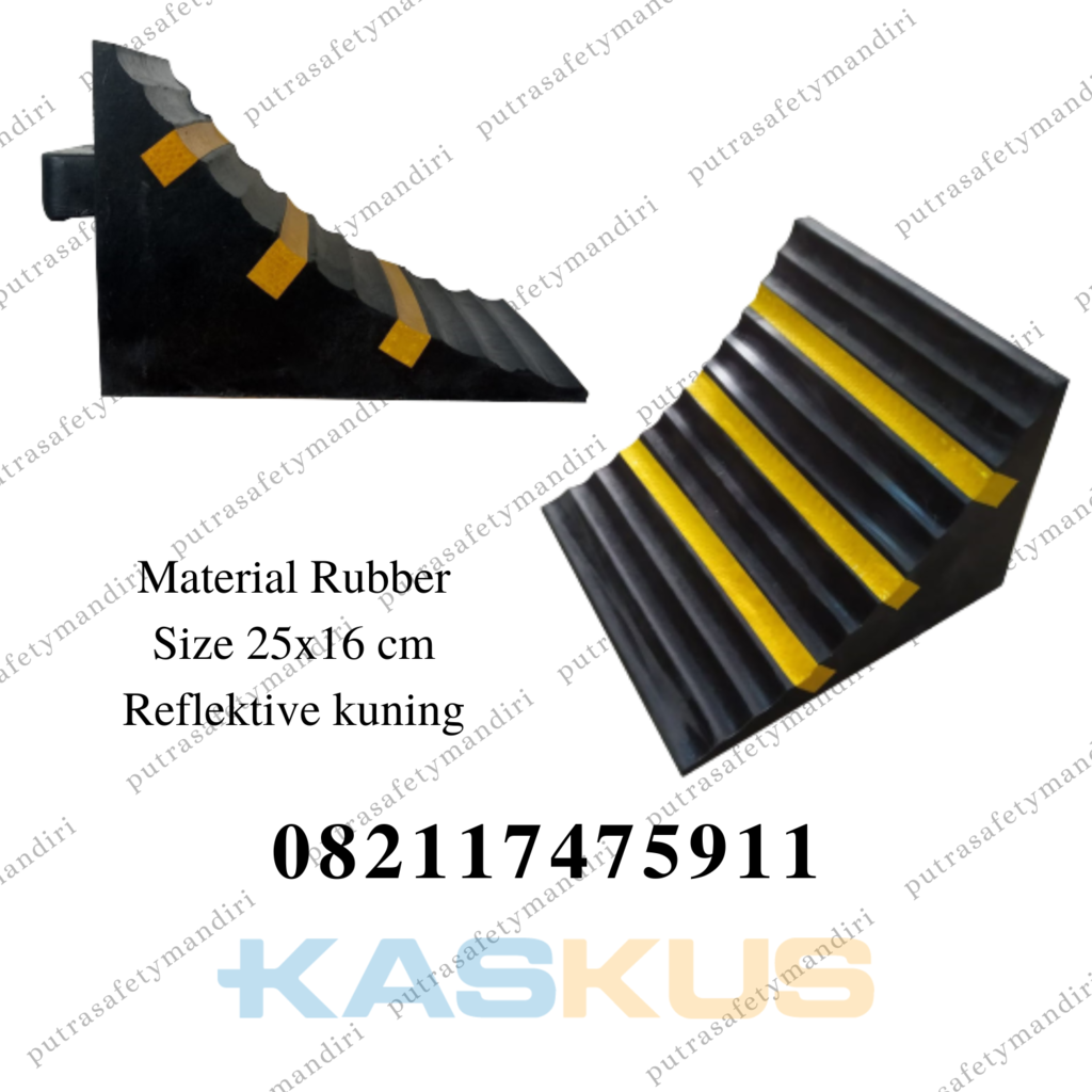 WHEEL STOPPER 25X16 CM PENGGANJAL RODA TRUCK ANTI SLIP MAJU MUNDUR ...