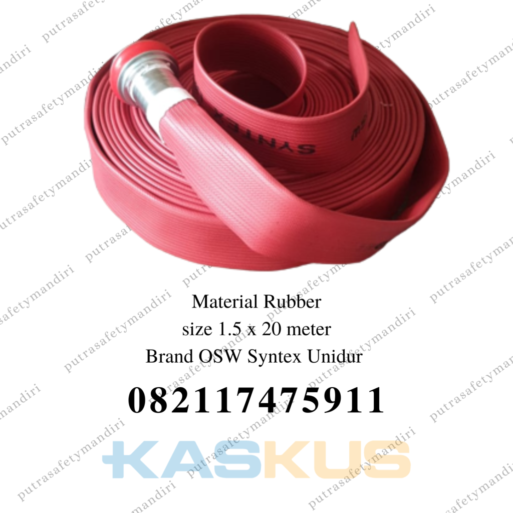 SELANG DAMKAR RED SYNTEX FIRE HOSE RUBBER OSW 1.5 INCH 20 M PRESSURE 18 ...