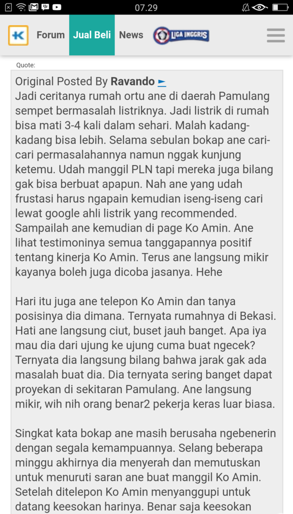 Ko Amin Teknisi Listrik Jakarta & sekitarnya. | KASKUS