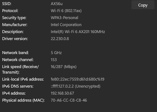 Need Help Configuring ASUS ROUTER RT-AX56U & Intel AX201 | SNBForums
