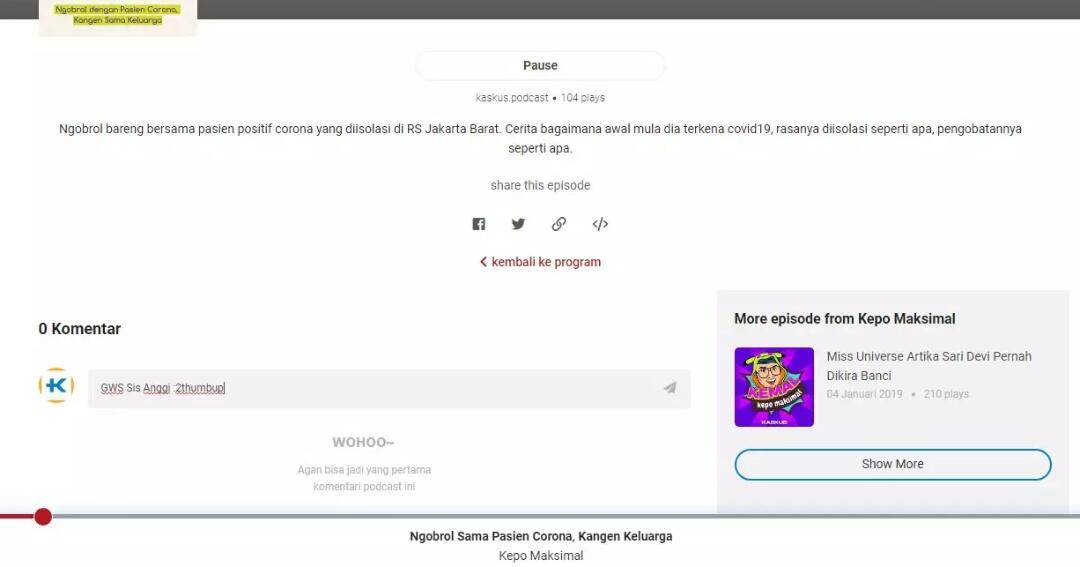 Rilis Fitur Baru, Kini Kaskuser Bisa Berkomentar di KASKUS Podcast | KASKUS